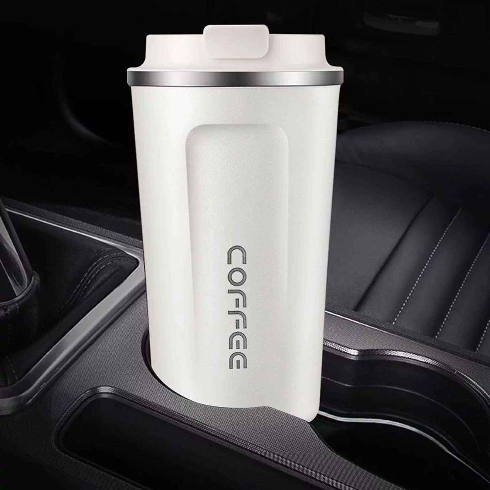 Cana termica de cafea, zggzerg, Din inox, Cu pereti dubli si capac ...