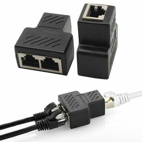 Set 2 splittere RJ45, Retea LAN, Ethernet, Cablu Doppler 1-2 Dual Port ...