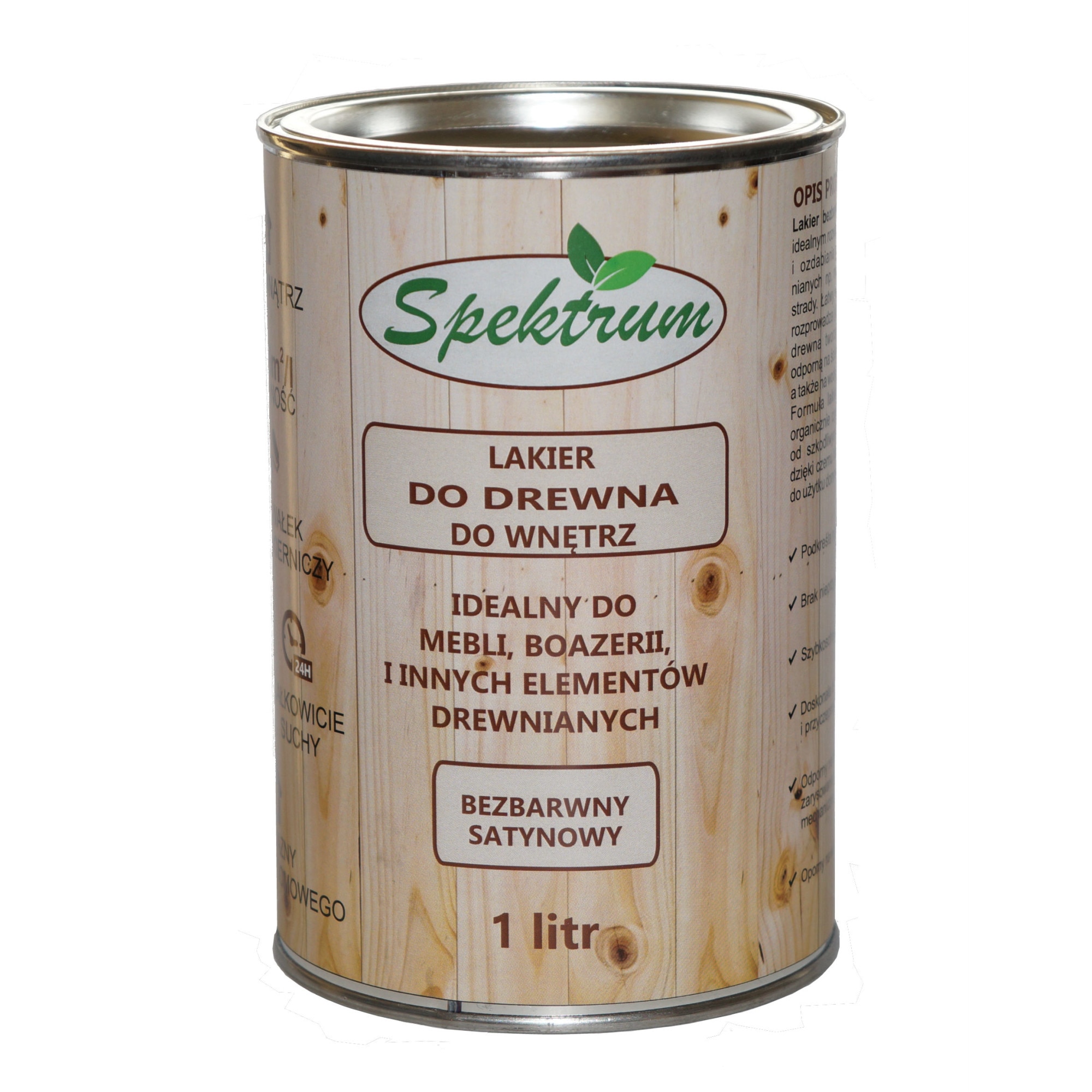 Lac pentru lemn, SPEKTRUM, incolor, satinat, 1 litru - eMAG.ro