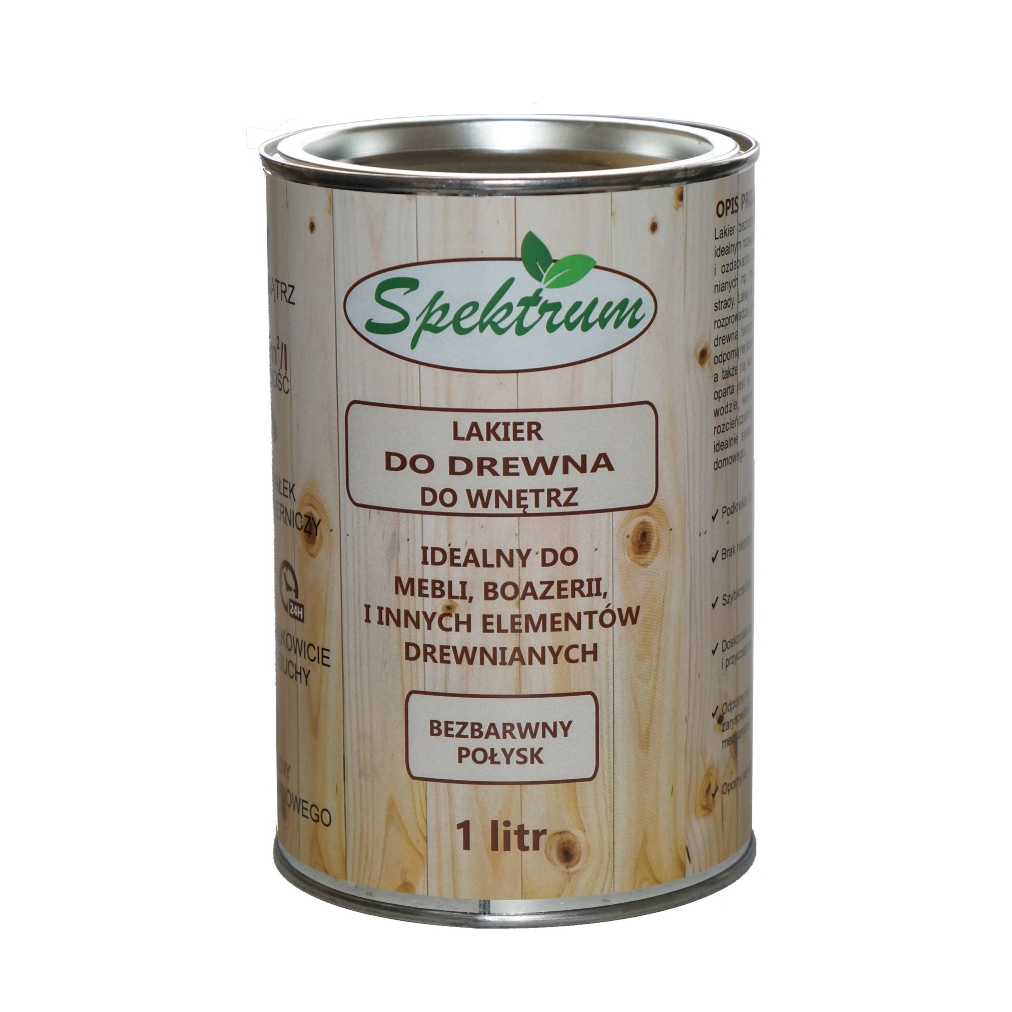 Lac pentru lemn, Spektrum, Transparent, 1l - eMAG.ro