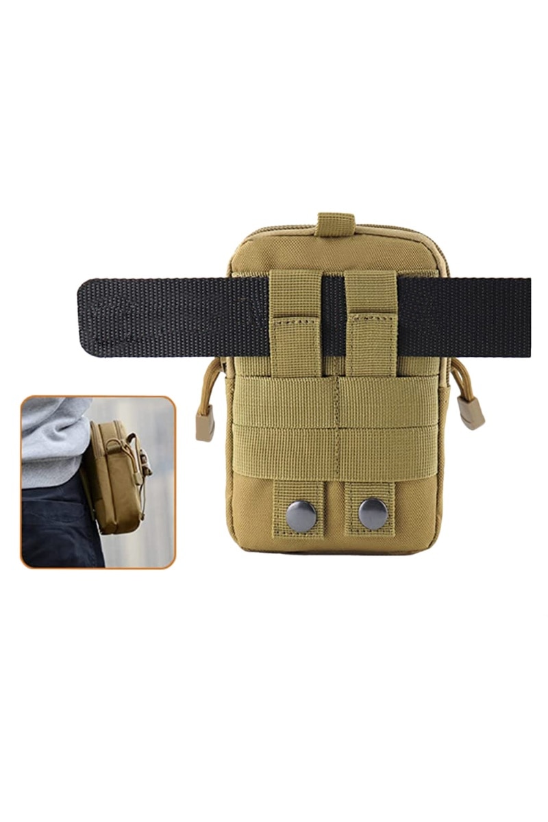 Borseta MOLLE, prindere pe curea, 2 buzunare cu fermoar, 18cm x 12cm x ...