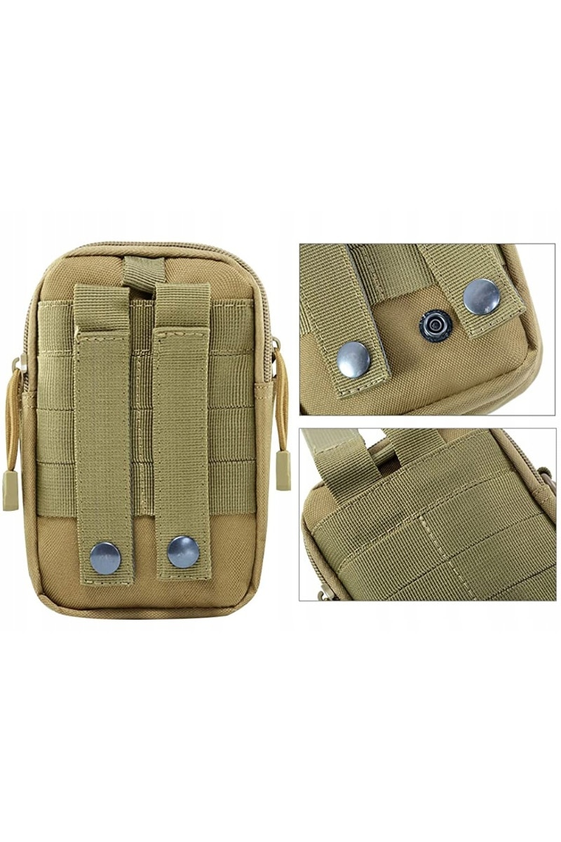Borseta MOLLE, prindere pe curea, 2 buzunare cu fermoar, 18cm x 12cm x ...