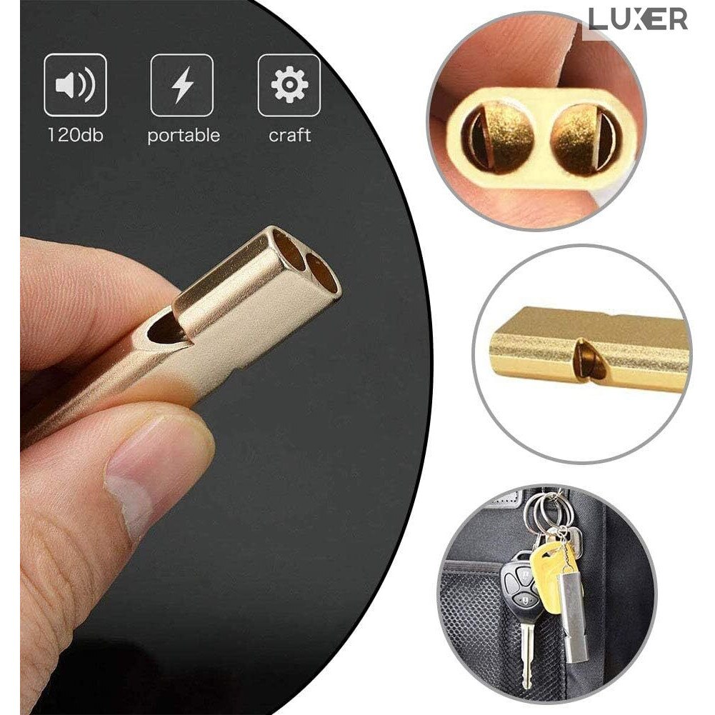 Fluier Dual din Aluminiu pentru Drumetii, Activitati Fizice, Dresare ...