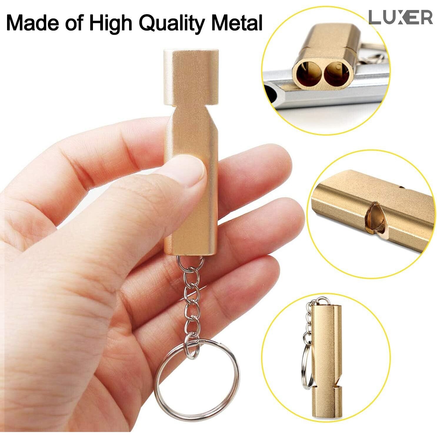 Fluier Dual din Aluminiu pentru Drumetii, Activitati Fizice, Dresare ...