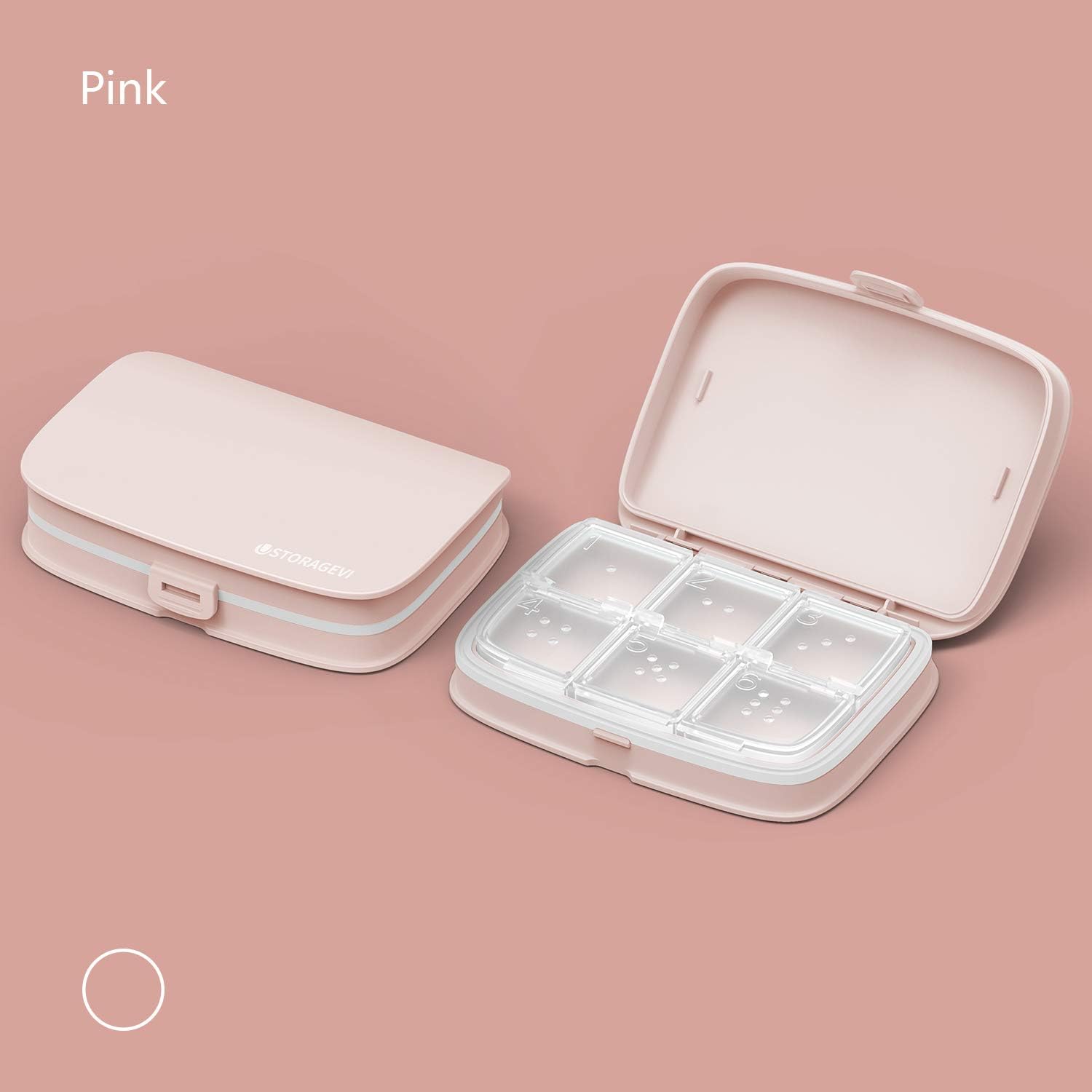 Organizator pentru pastile, Sunmostar, Silicon, Roz - eMAG.ro