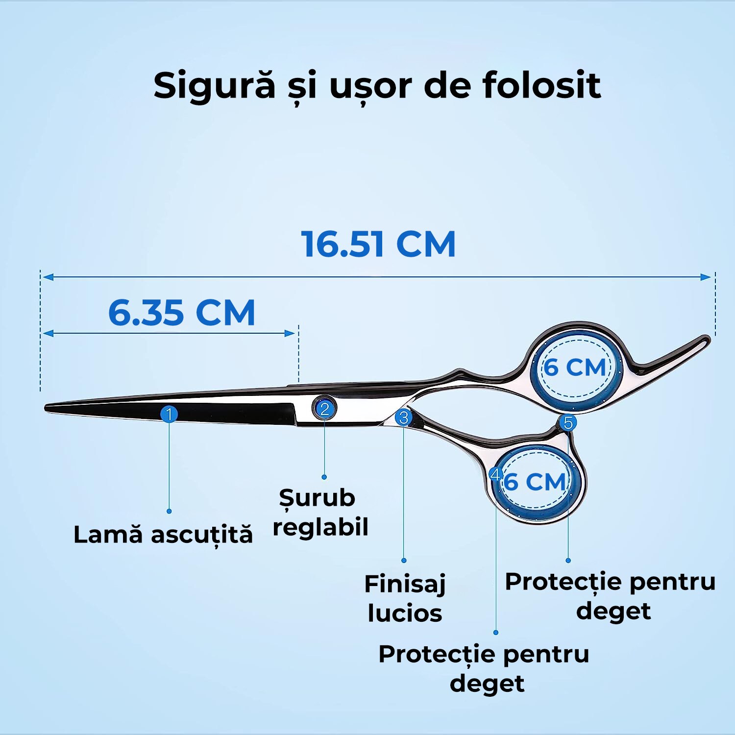 Foarfeca profesionala de tuns pentru saloane, frizerie sau coafor, cu ...