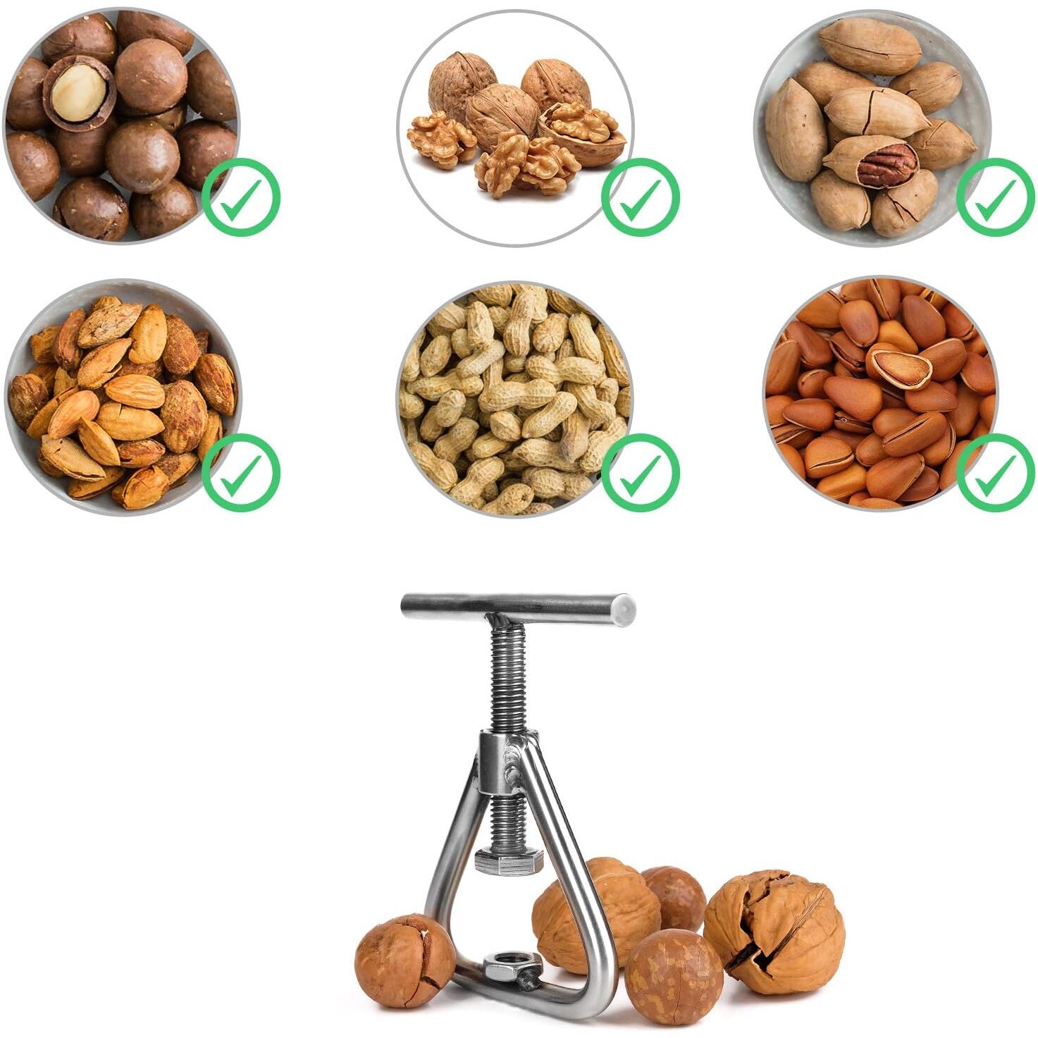 Spargator de nuci, Sunmostar, Inox, Argintiu - eMAG.ro