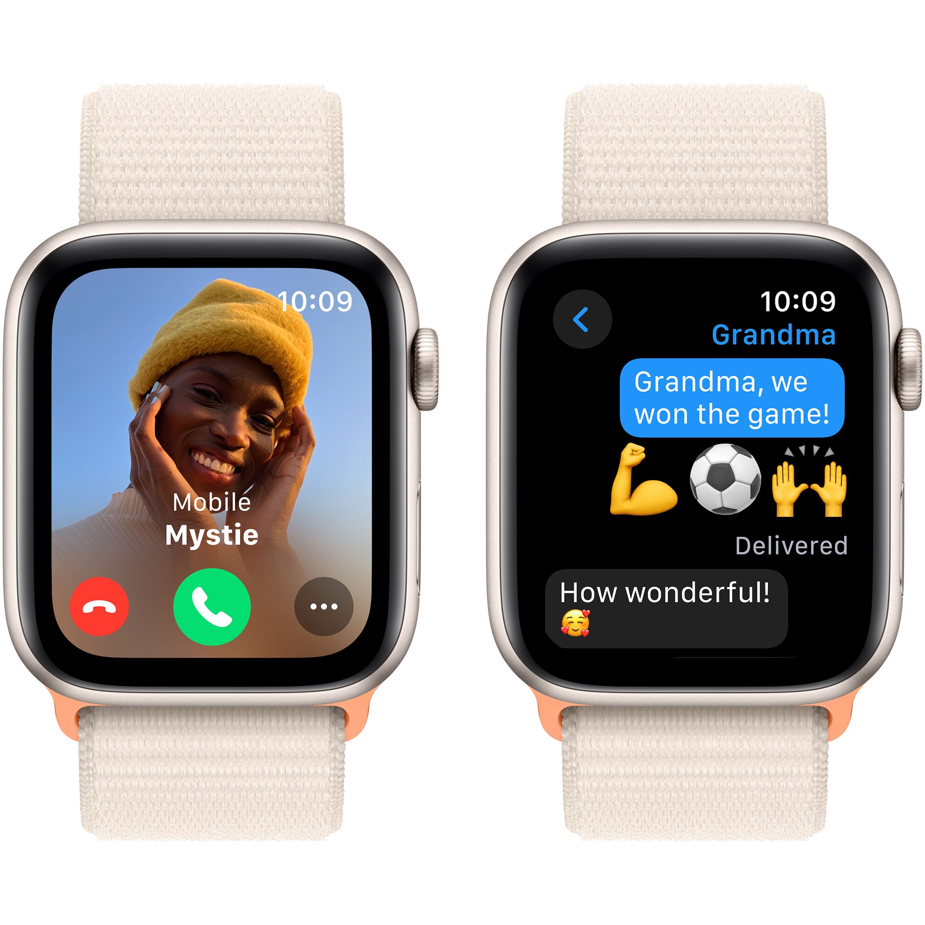 Apple Watch SE (2023), GPS, Carcasa Starlight Aluminium 44mm, Starlight ...