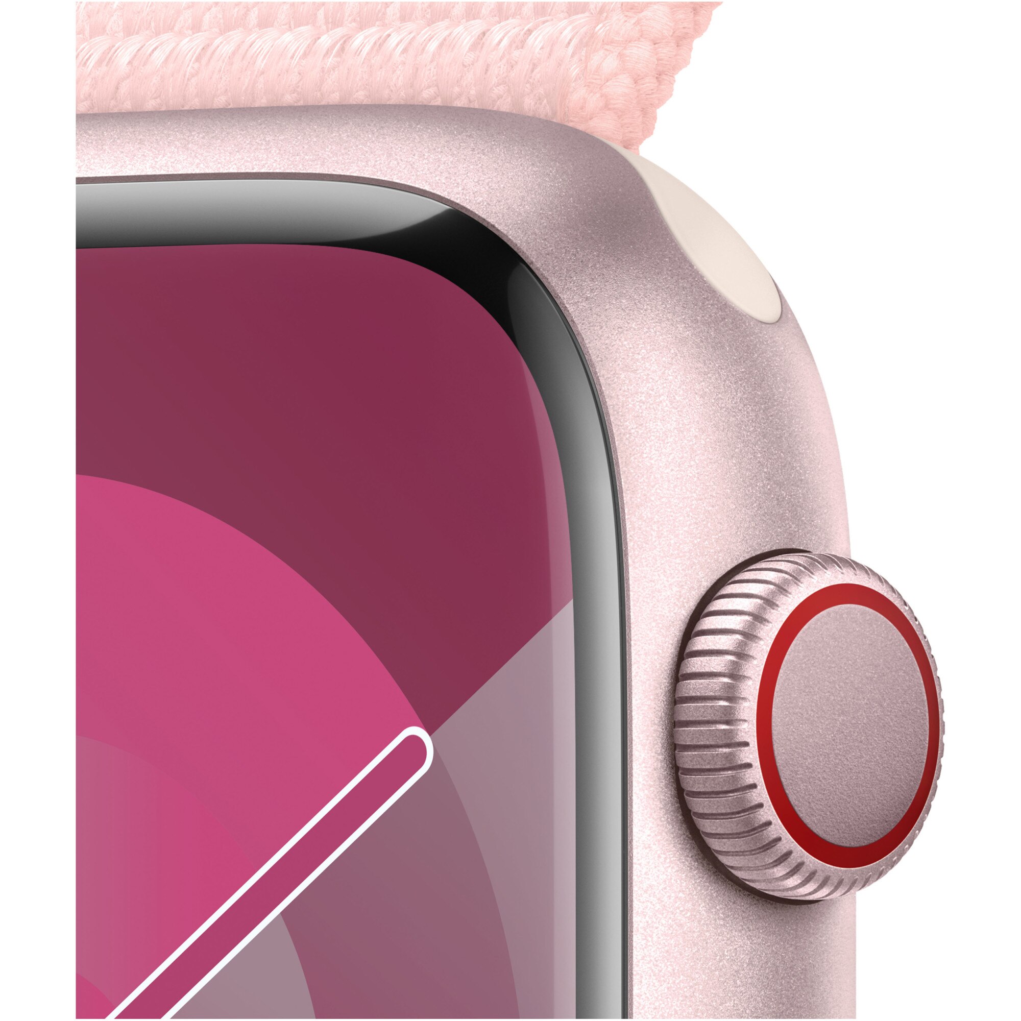 Смарт часовник Apple Watch 9, 45 мм, Cell, Pink Aluminium Case, Light ...