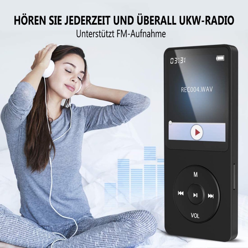 MP3 Player Bluetooth, AGPTEK, Negru - eMAG.ro