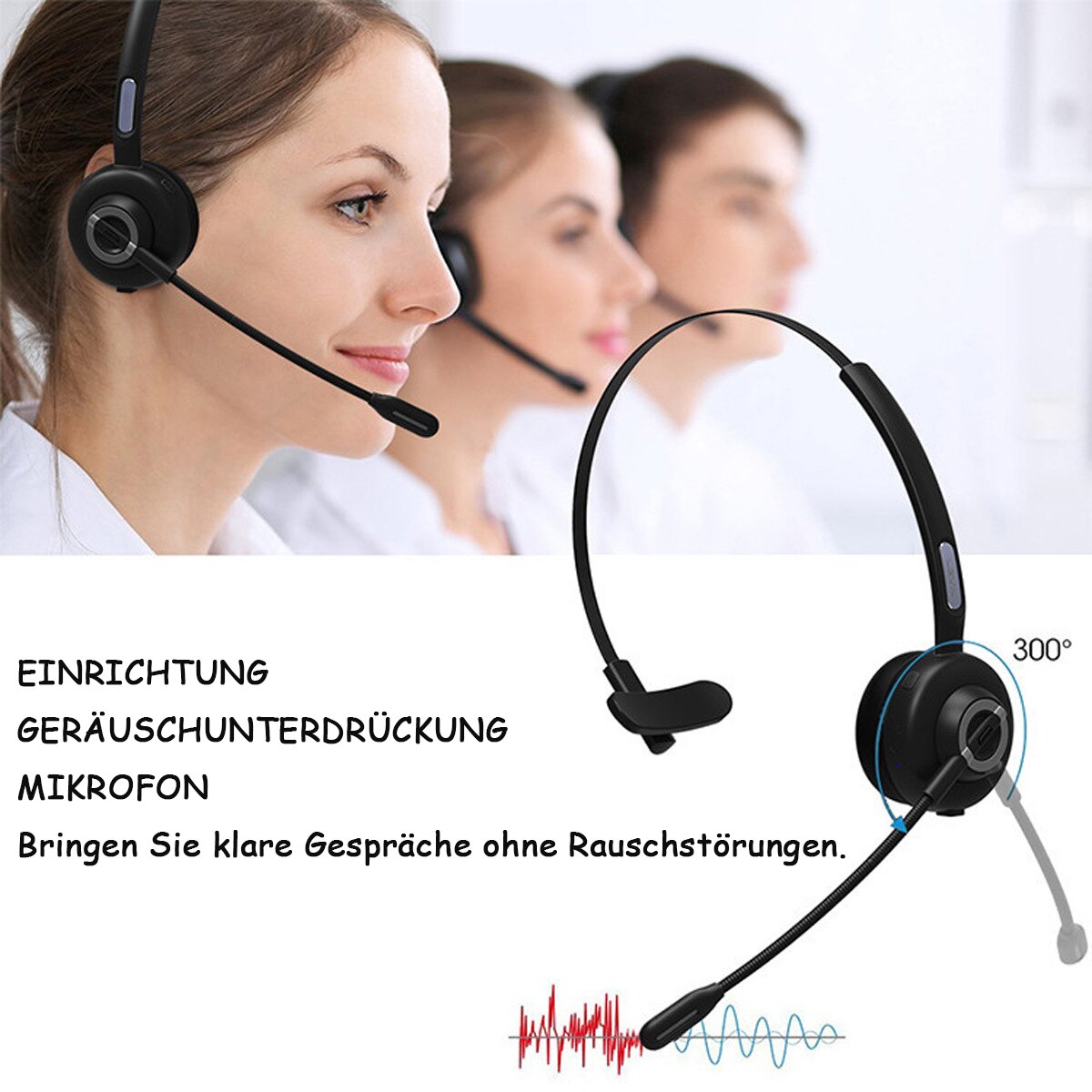 Casti Bluetooth cu microfon, USB, Negru - eMAG.ro
