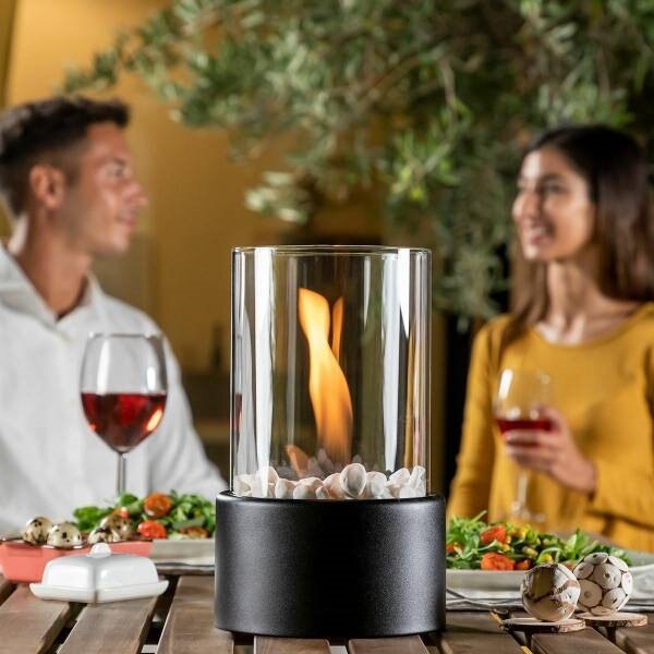 Semineu decorativ pe bio-etanol, portabil, interior/exterior, fara fum ...