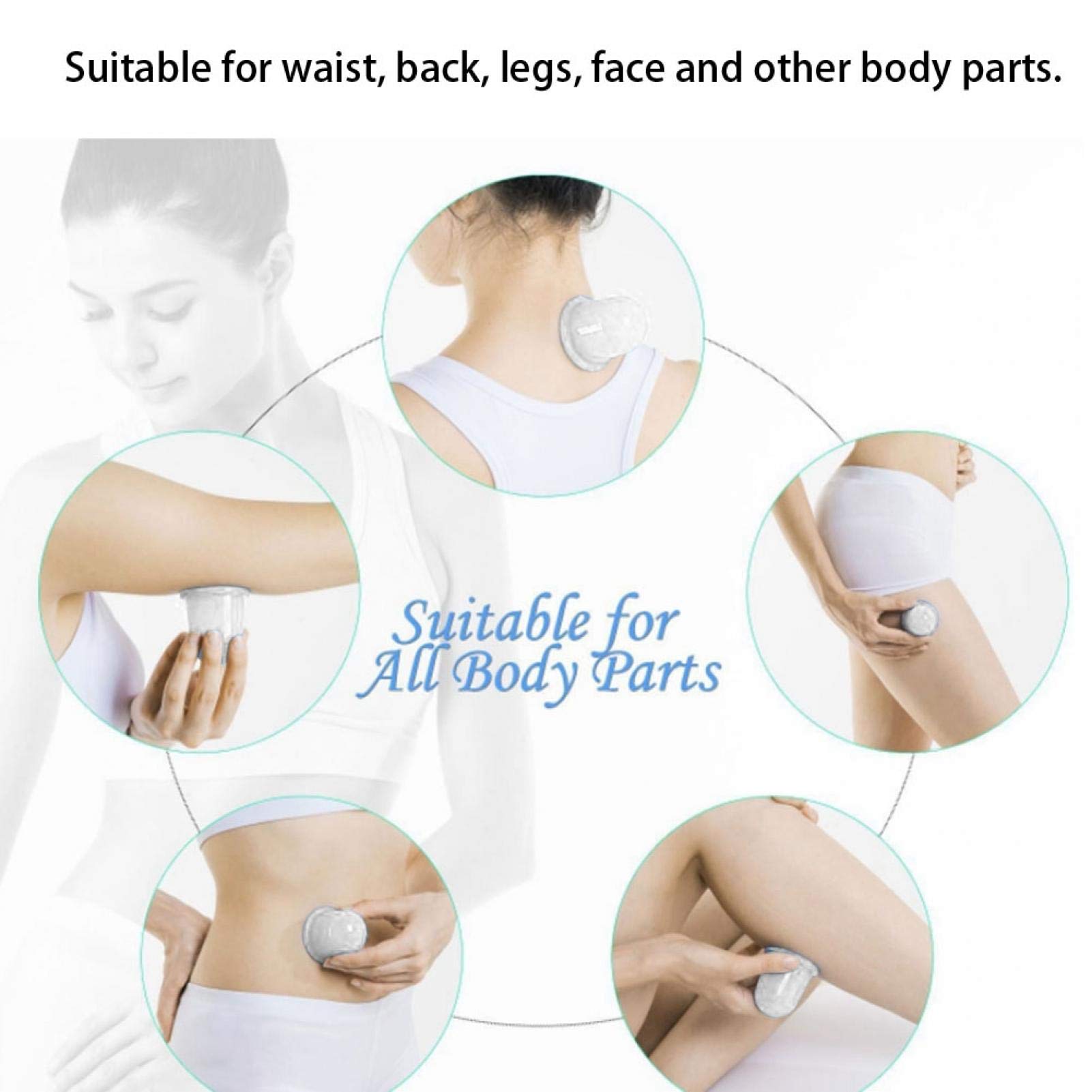 Set 7 ventuze cupping, LXNZUHN, Silicon, Alb - eMAG.ro