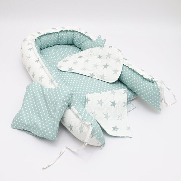 Cosulet bebelus pentru dormit Baby Nest, husa 100% bumbac - eMAG.ro