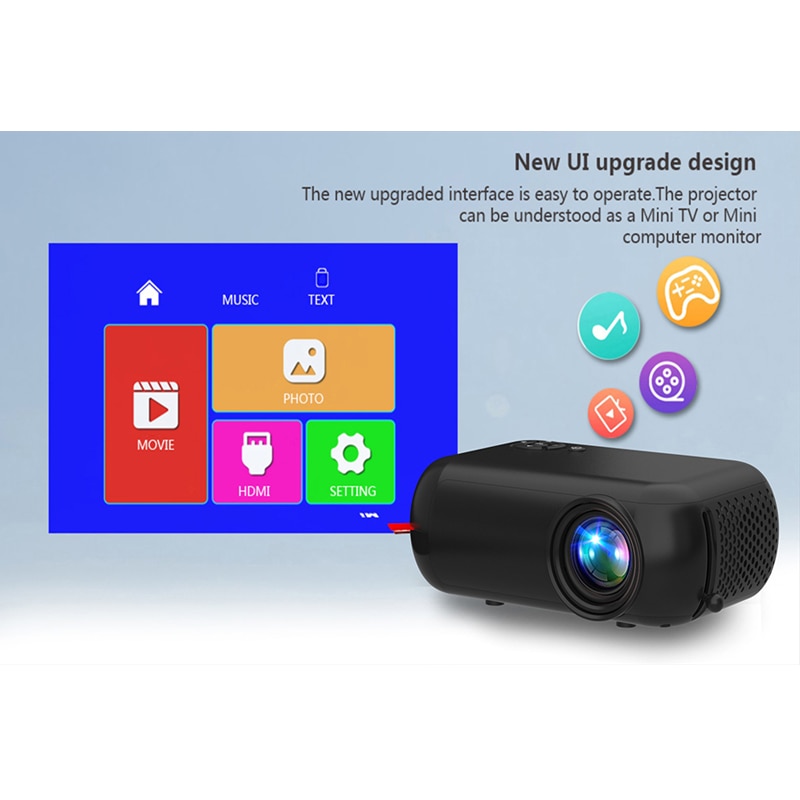 Videoproiector portabil USB FULL HD cu LED-uri MINI PROIECTOR A10 ...
