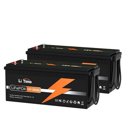 Set 2 Baterie cu litiu LiFePO4, LiTime, Multifunctionala, 12V, 200Ah ...