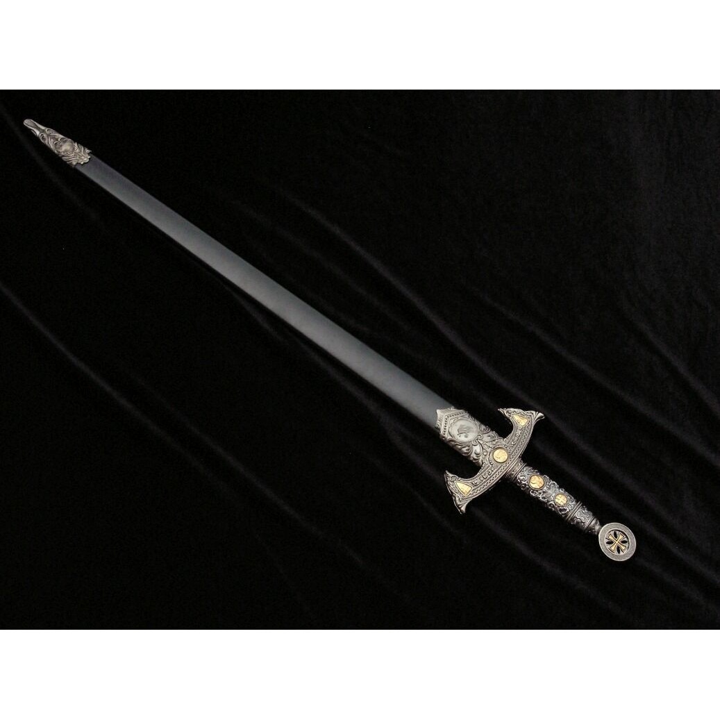 Sabie Cavaler Templier cu Teaca, Decorativa, Inox, 75cm, JT6136SU - eMAG.ro