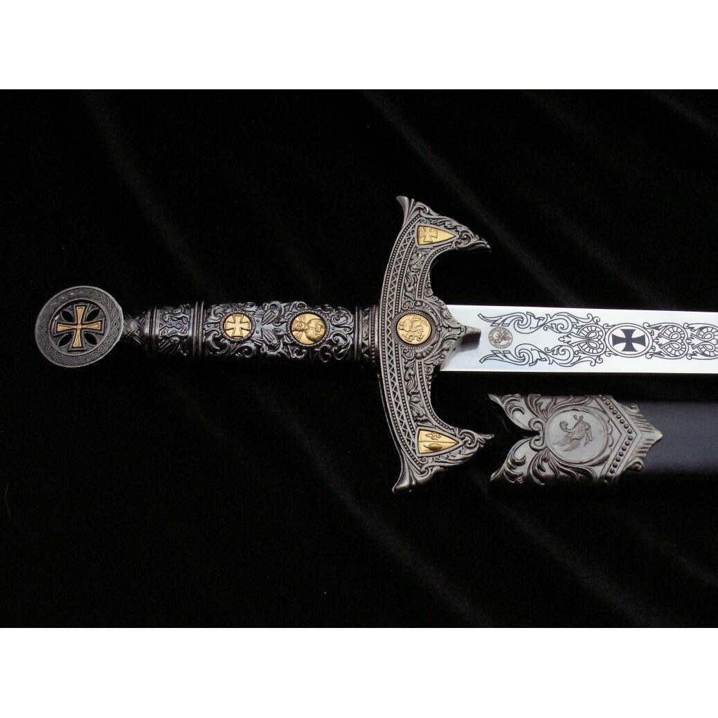 Sabie Cavaler Templier cu Teaca, Decorativa, Inox, 75cm, JT6136SU - eMAG.ro