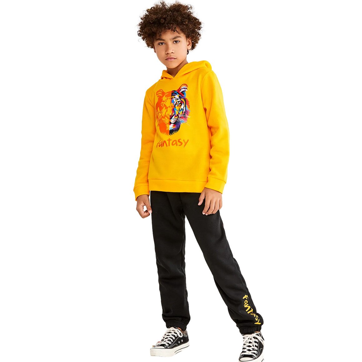 Compleu 2 piese baieti, MENZ®, model Fantasy Lion, bluza cu gluga ...