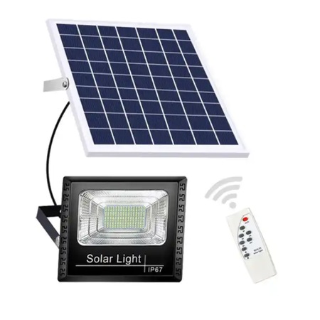 Proiector LED 400W IP67 cu Panou Solar, Telecomanda, BZRSH - eMAG.ro