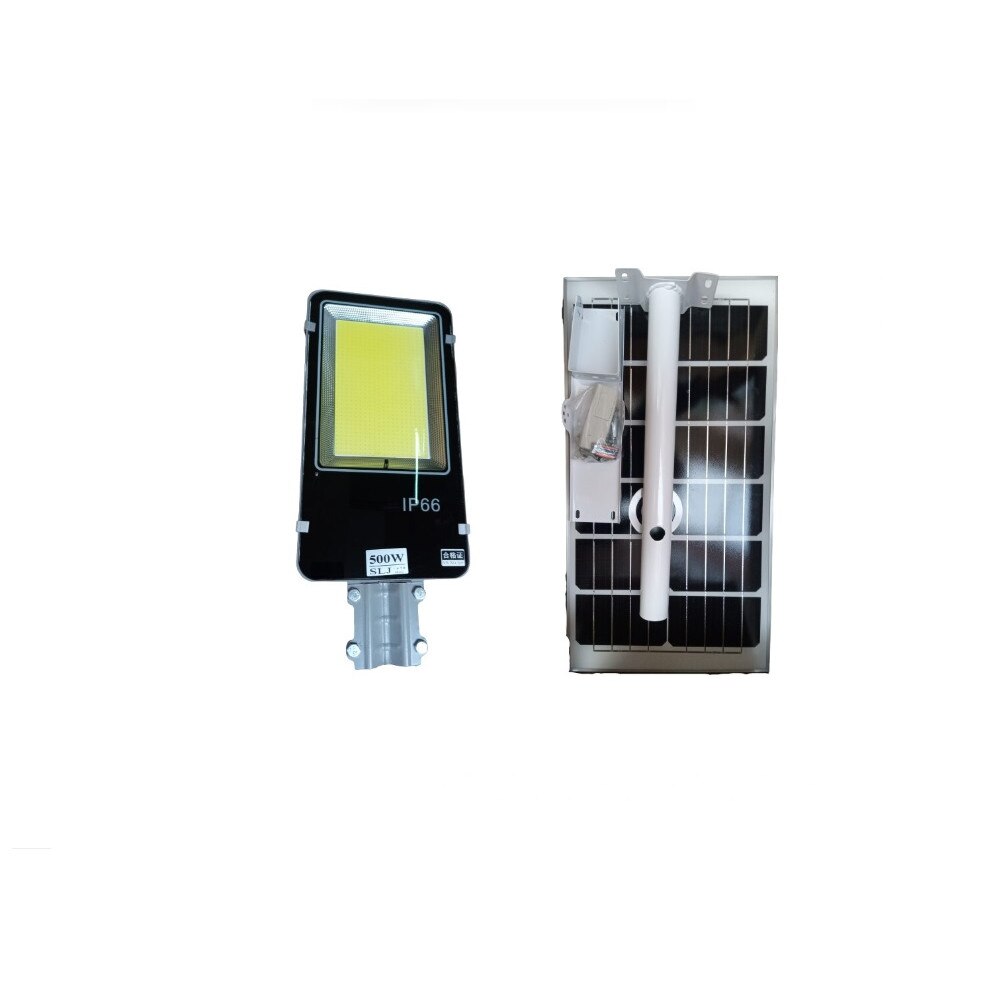 Lampa Solara Stradala, Putere 500W, COB, Suport Inclus, Panou Solar ...