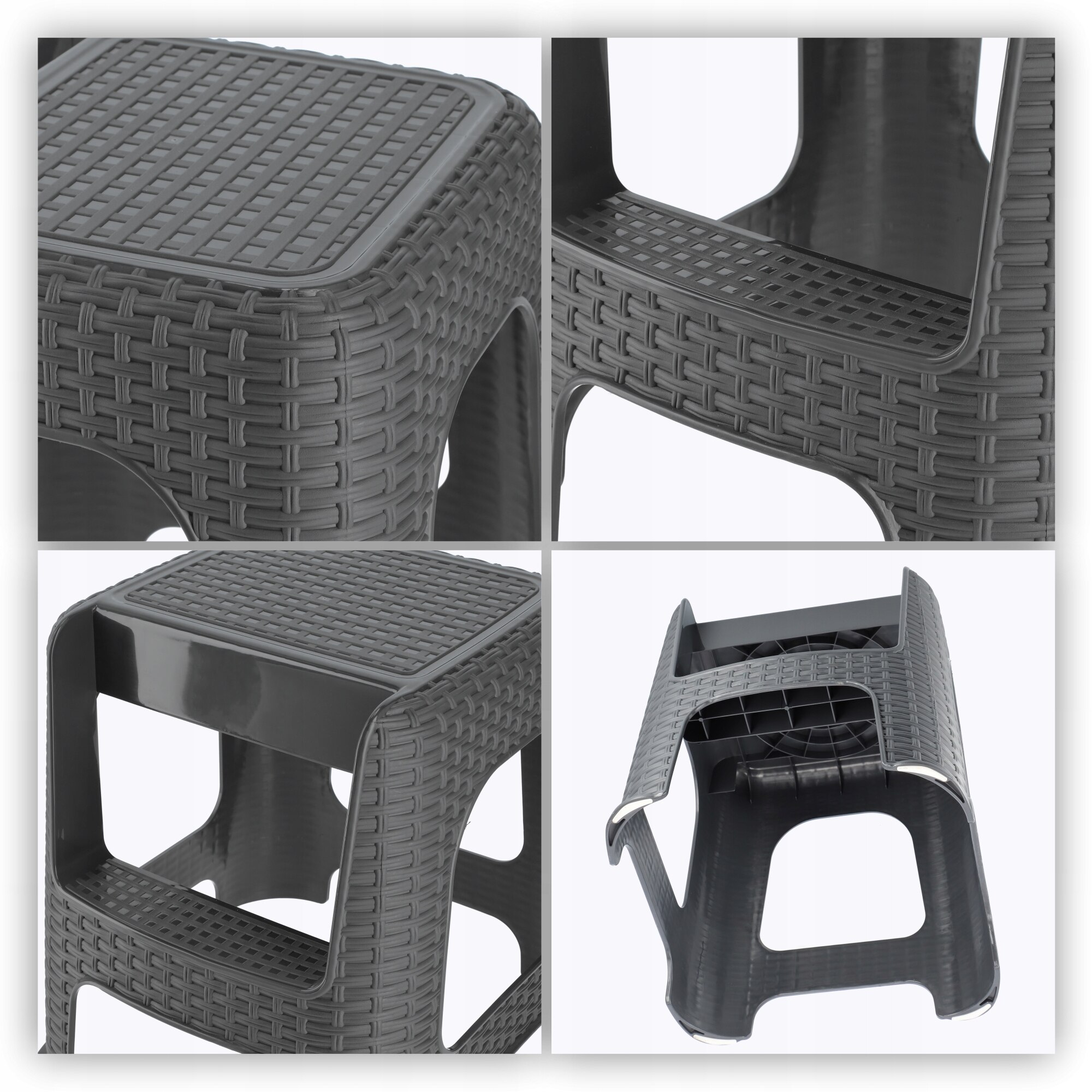 Scaun inaltator, Kadax, Plastic, 46x44x48.5 cm, Gri - eMAG.ro