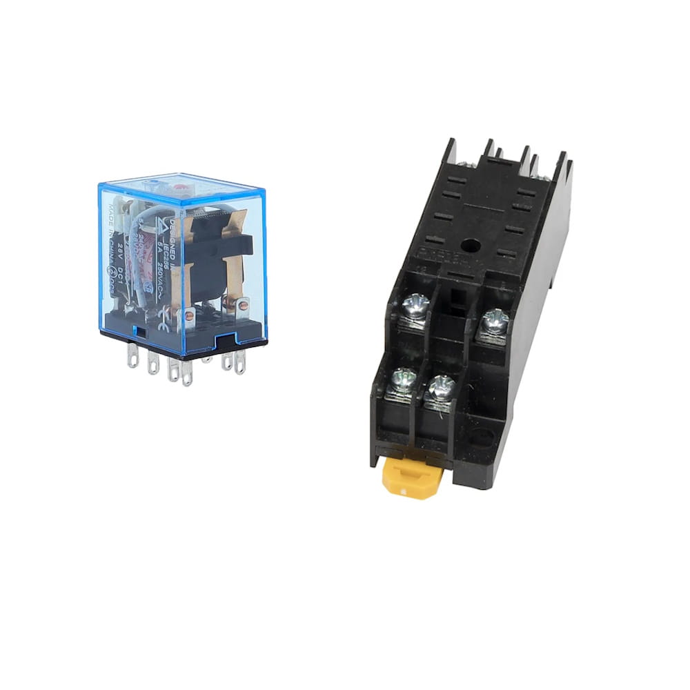 Releu MY2NJ, Omron, 8 pini, 230V, 2x5A/10A, Montare sina DIN ...