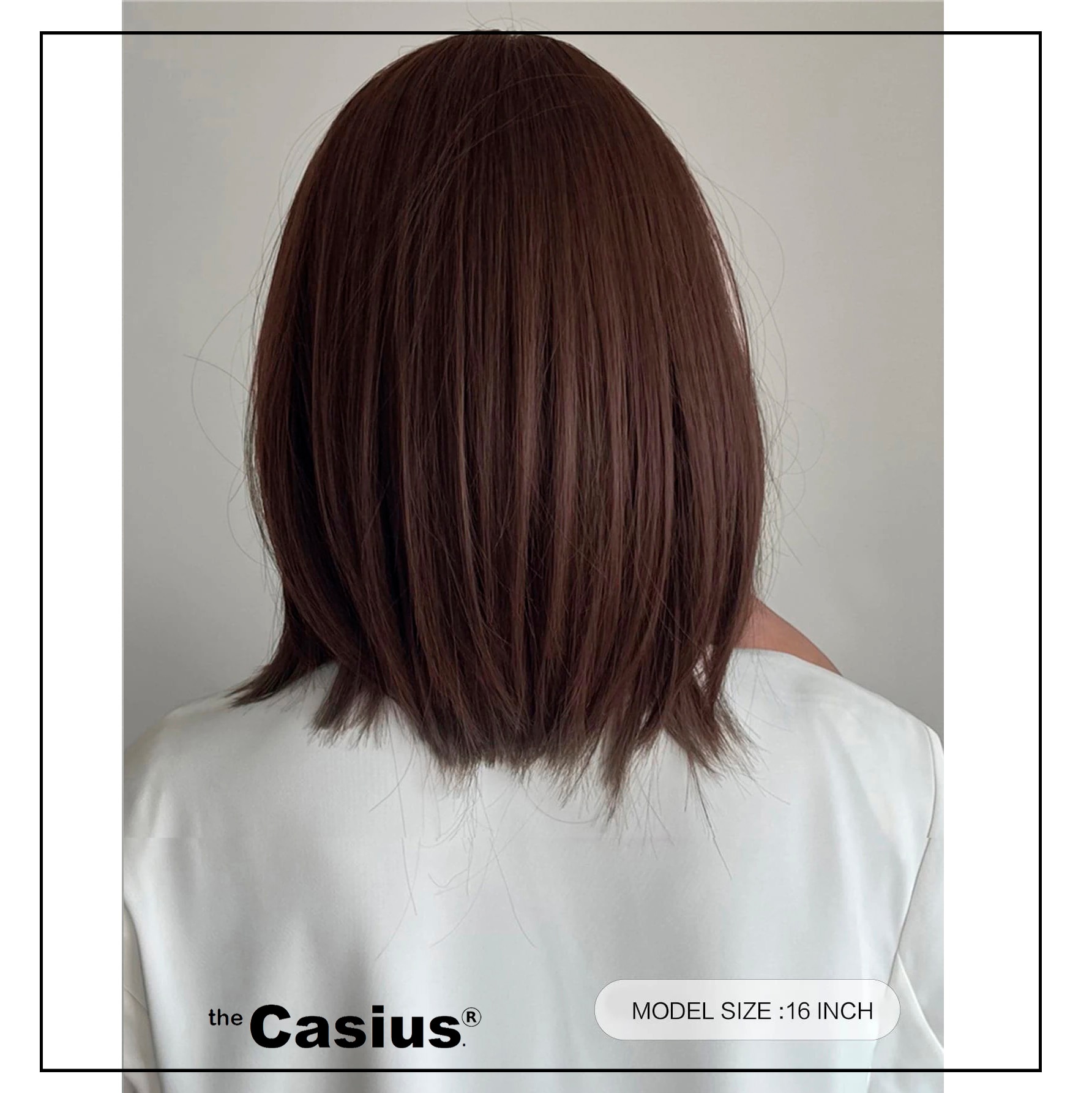 Peruca pentru femei, par scurt drept cu breton, culoarea castaniu ...