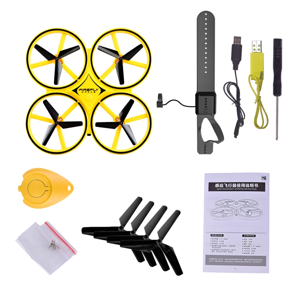 E-manor Smart Quadcopter Drón, Intelligens ütközéskerülő, LED, Súly 73g ...