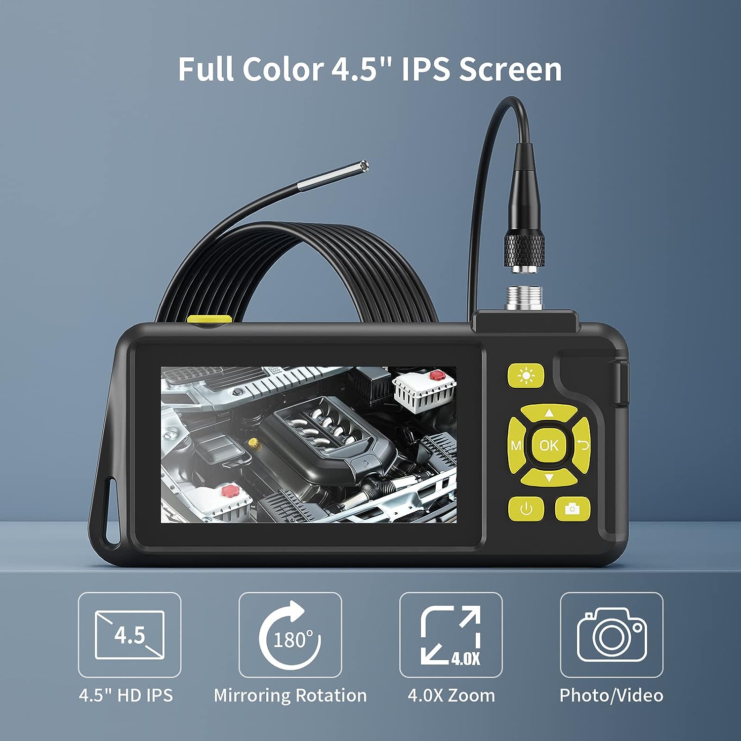 Endoscop industrial, camera de inspectie de 3.9 mm cu tub detasabil de ...