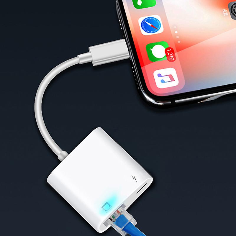 Adaptor de retea Lightning la Rj45, Sunmostar, Alb - eMAG.ro