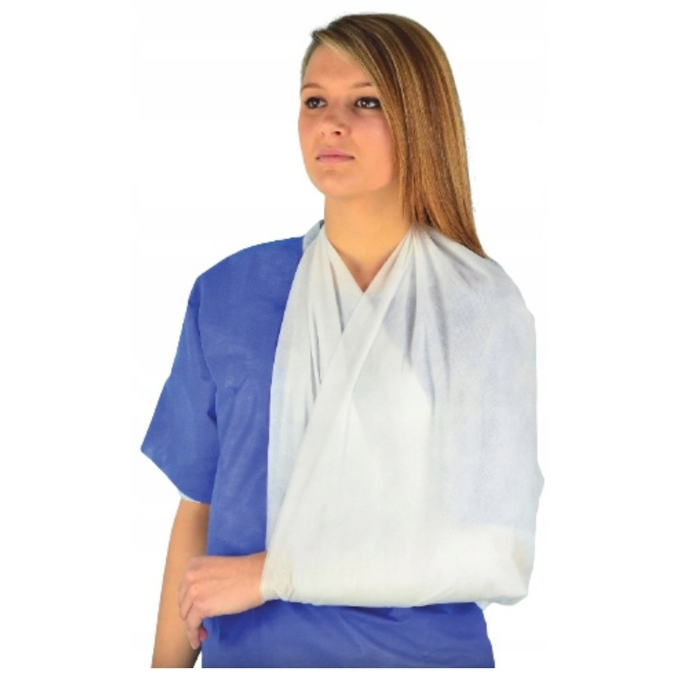 Esarfa ortopedica triunghiulara, Zarys, Bumbac, 96x96x136 cm, Bej - eMAG.ro