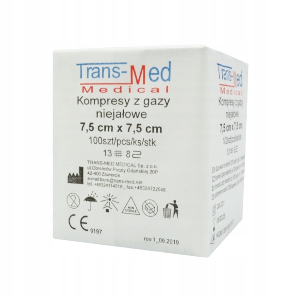 Comprese Sterile Tifon, Trans-Med, Nesteril, 7.5x7.5 cm, 100 Buc - eMAG.ro