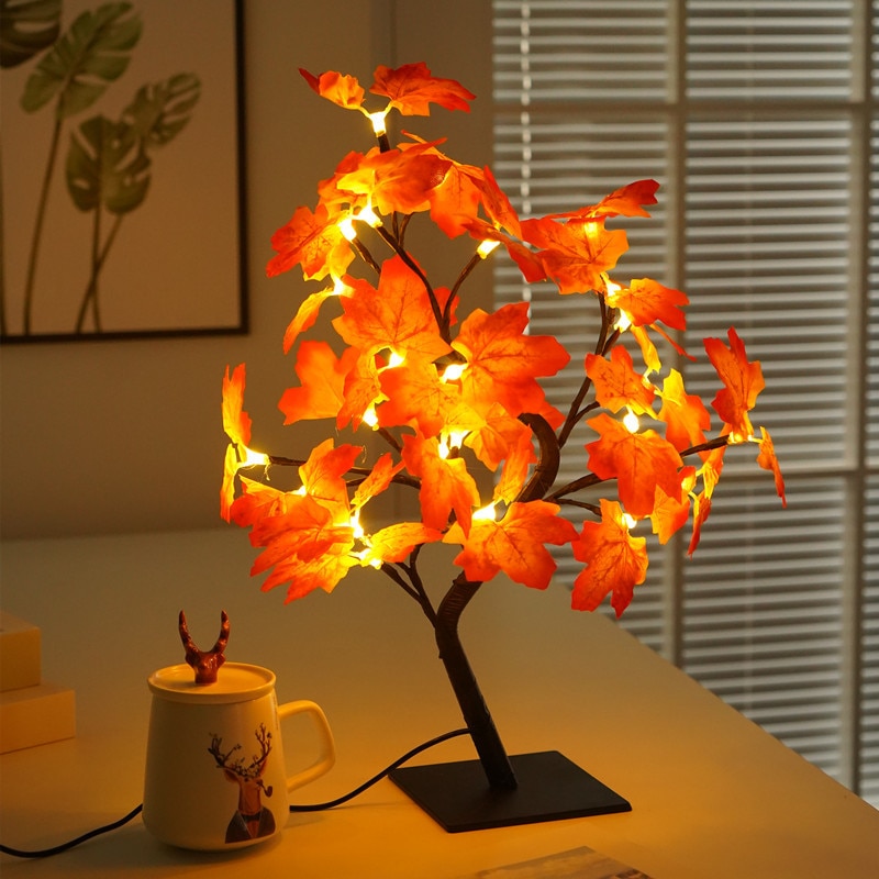 Veioza in forma de copac, Sunmostar, Plastic, LED, Maro - eMAG.ro