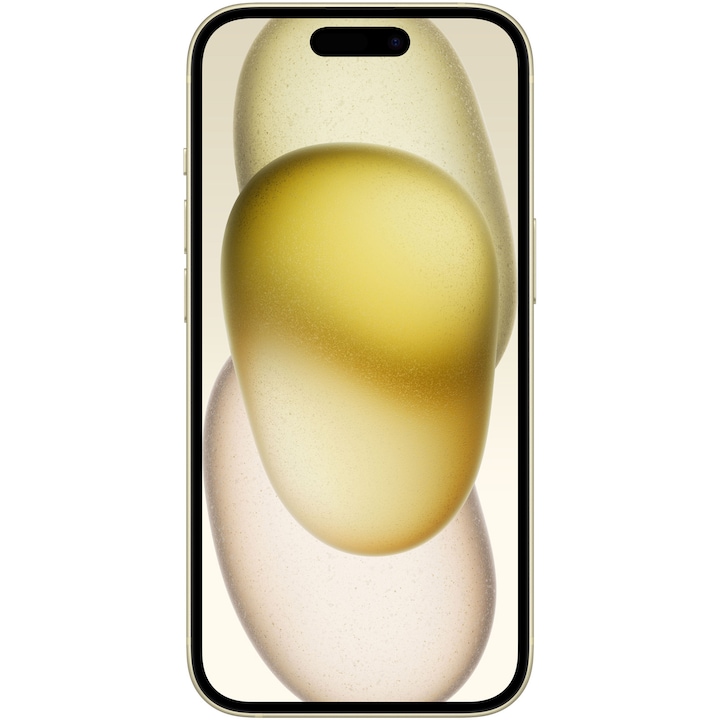 Telefon mobil Apple iPhone 15, 128GB, 5G, Yellow - eMAG.ro