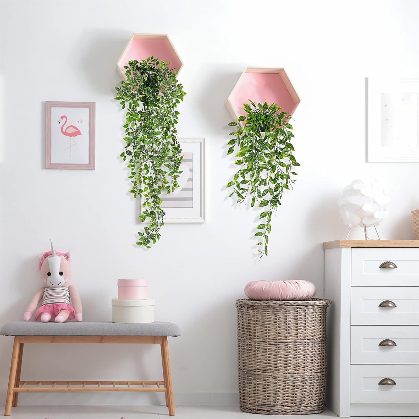 Комплект от 4 декоративни гирлянди от изкуствен бръшлян Nuodwell Изработени от безопасна и