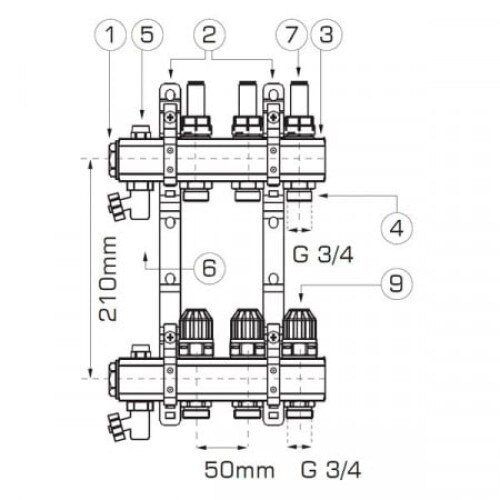 Distribuitor/repartitor Ferro, tip RZP 1'', 10 cai - eMAG.ro