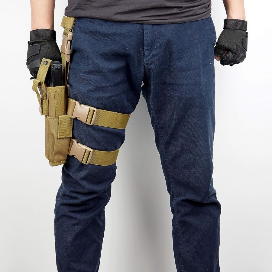 Toc Pistol Universal pentru Picior, Coapsa Dreapta, Tactic, Impermeabil ...