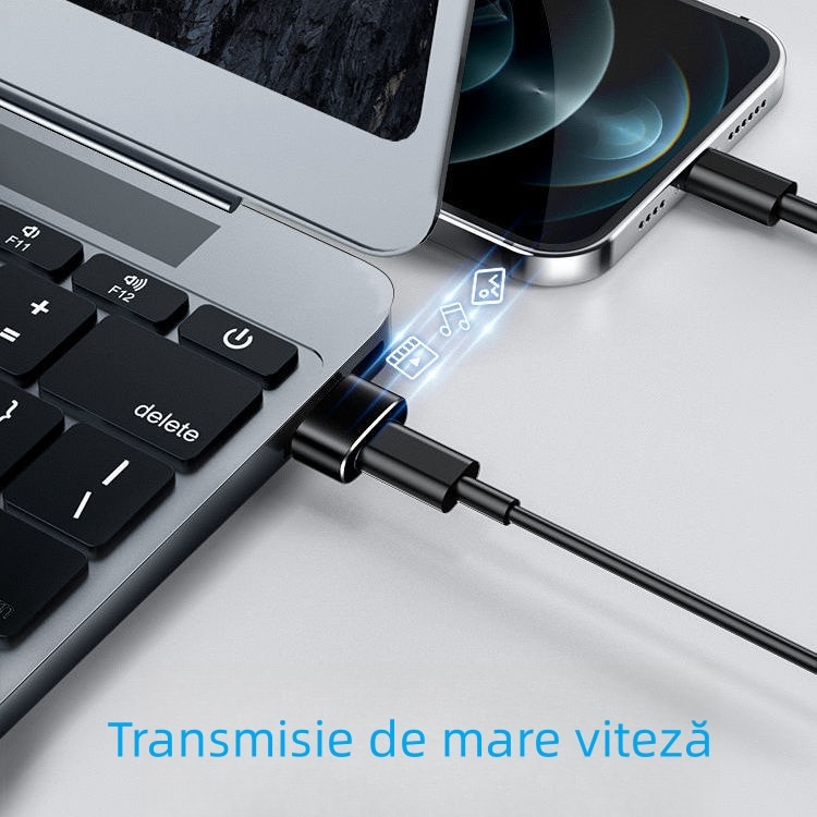 Adaptor, USB-C mama/USB, Negru - eMAG.ro