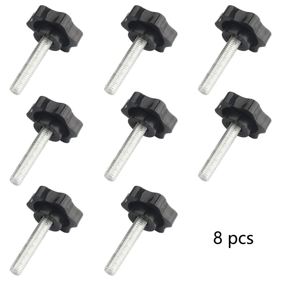 Set 8 suruburi, KkvoGmle, Plastic/Fier, 40mm, Argintiu/Negru - eMAG.ro