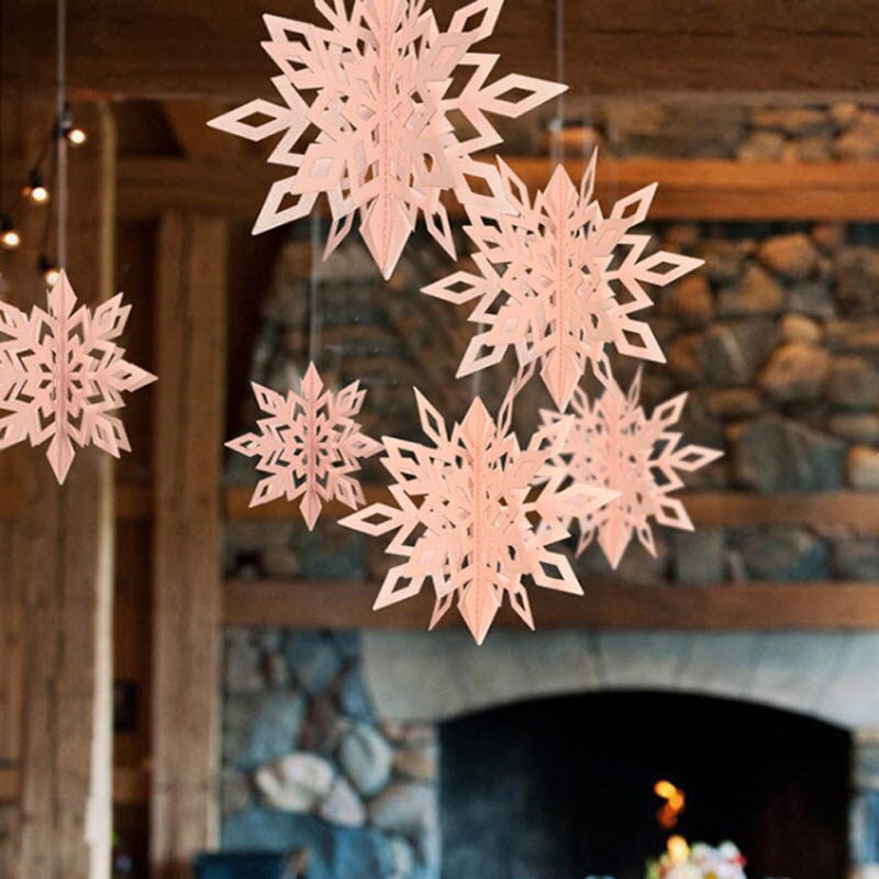 Set 6 fulgi decorativi, Sunmostar, Hartie, Roz - eMAG.ro