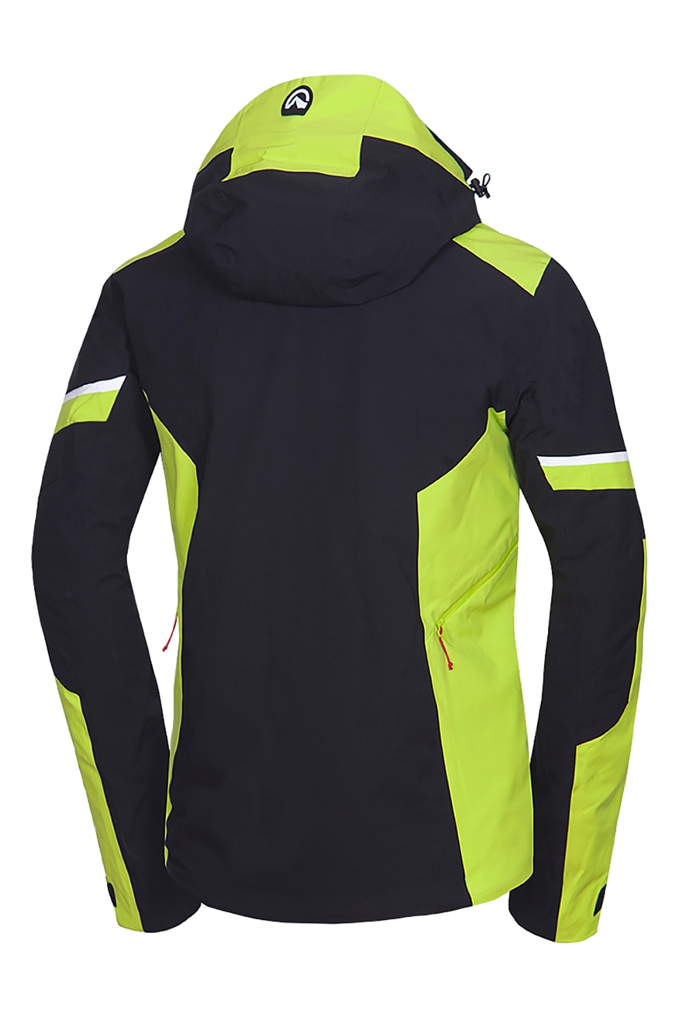 NORTHFINDER, Geaca cu izolatie si gluga, pentru schi, Negru, Verde lime ...