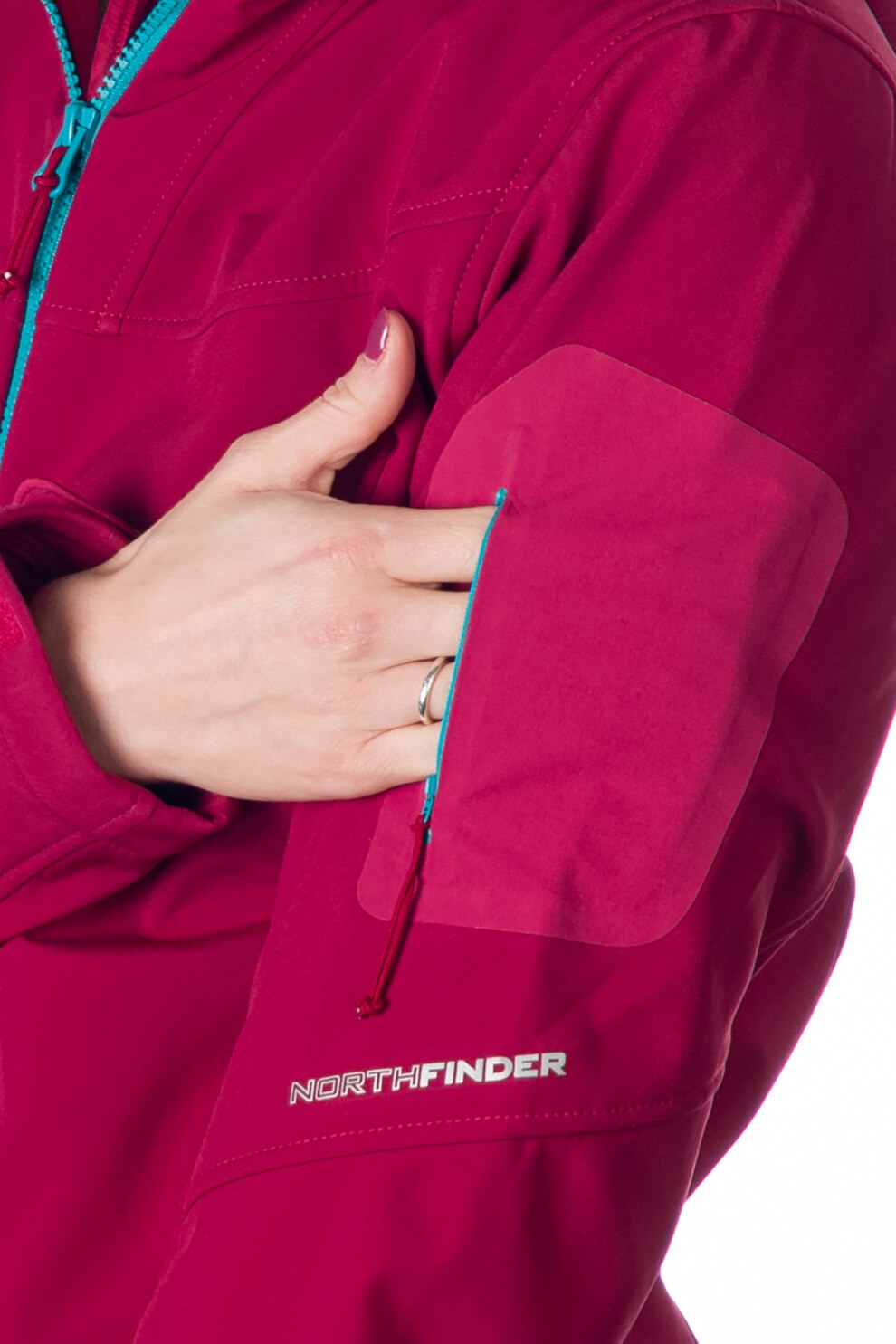 NORTHFINDER, Яке Softshell с регулируема качулка, Малина, M - eMAG.bg