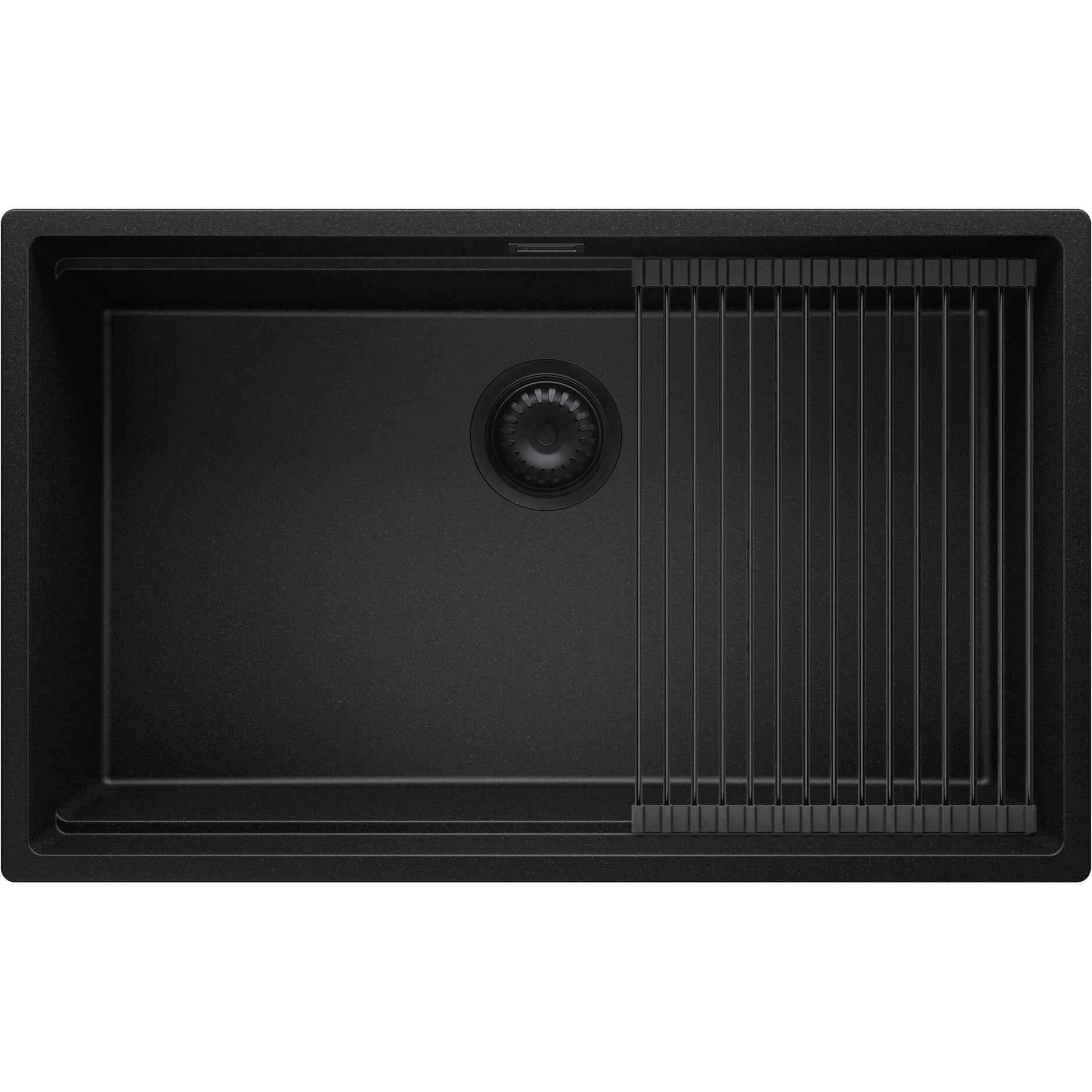 Chiuveta de Bucatarie Granit cu Sifon, 76x47 cm, Adancime 20 cm ...