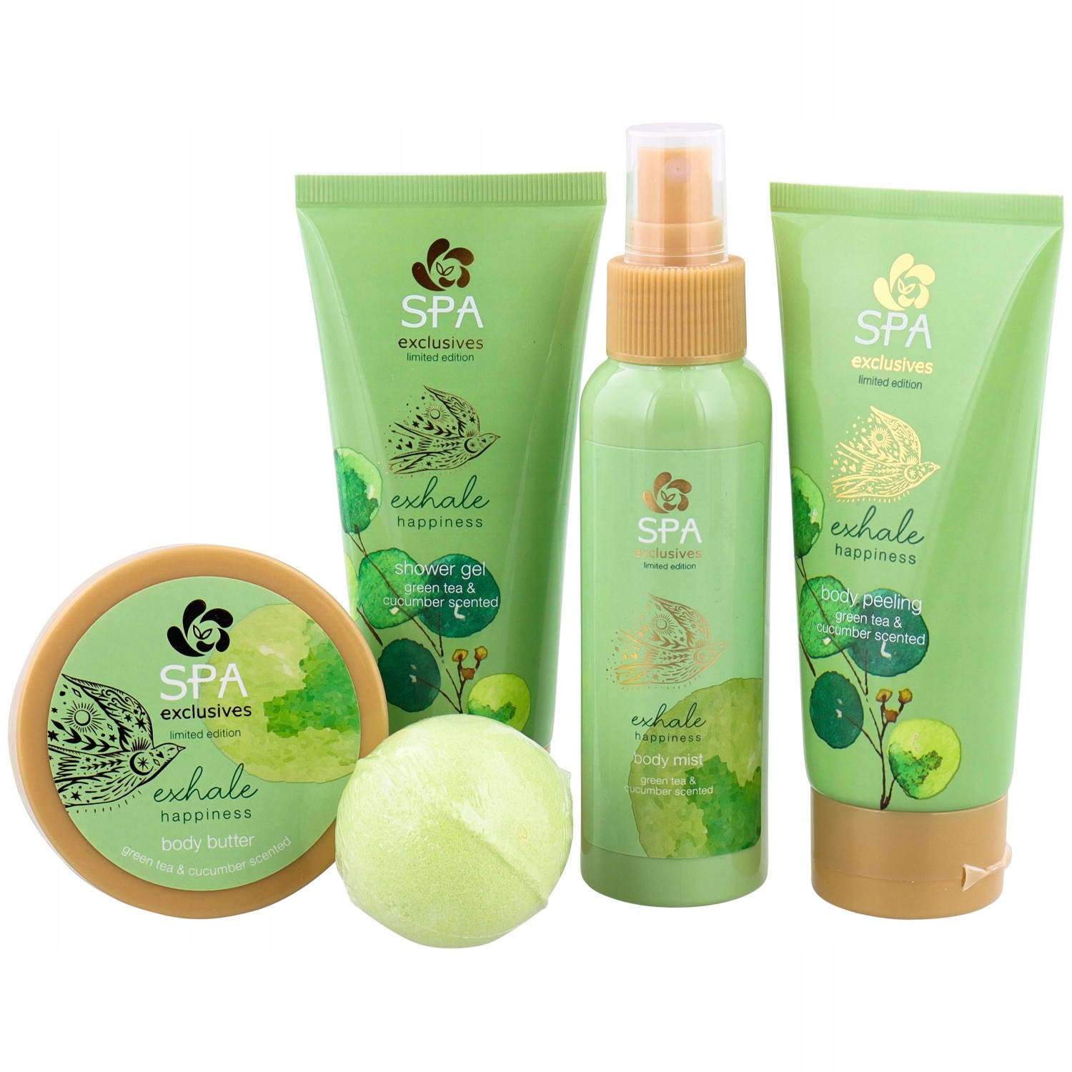 Set cosmetice, Spa Exclusives, Ceai verde/Castravete, 5 buc - eMAG.ro