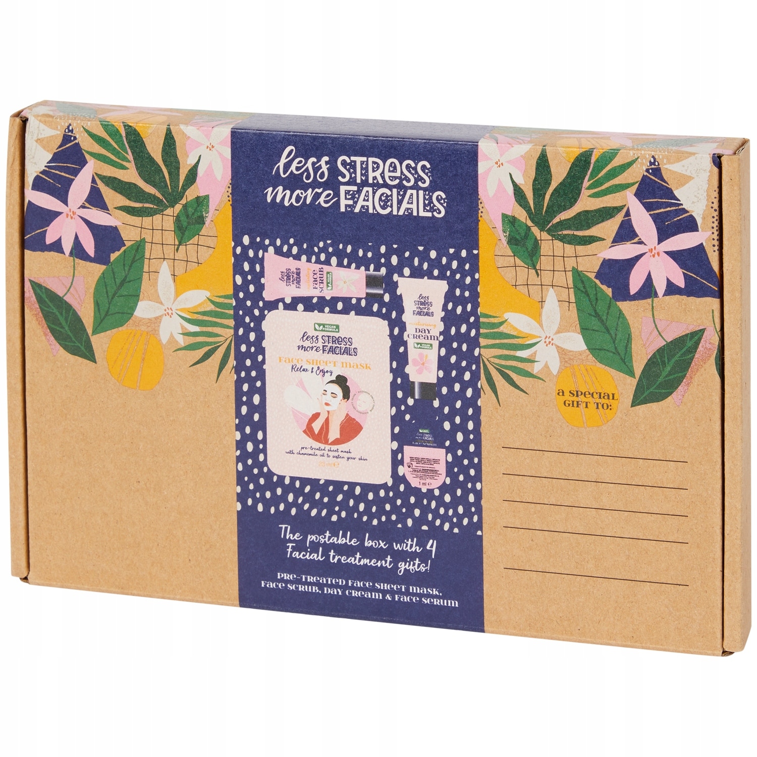 Set cosmetice pentru fata, MaxBrands, Masca/Scrub/Ser/Crema, Vegan ...