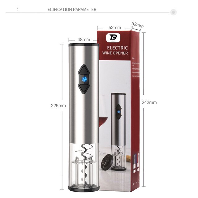 Set desfacator de vin, Tebnaild, Electric, Argintiu/Negru - eMAG.ro