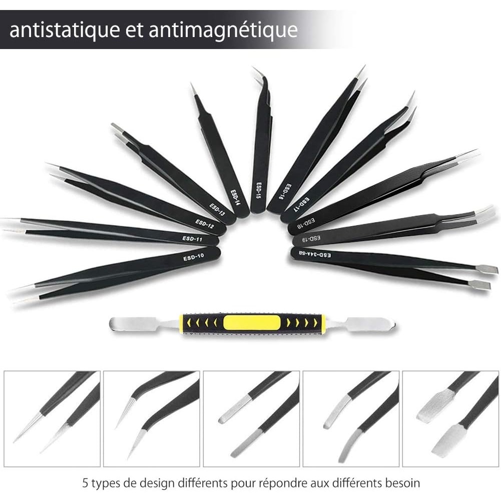 Set pensete, Sunmostar, Inox, Negru - eMAG.ro