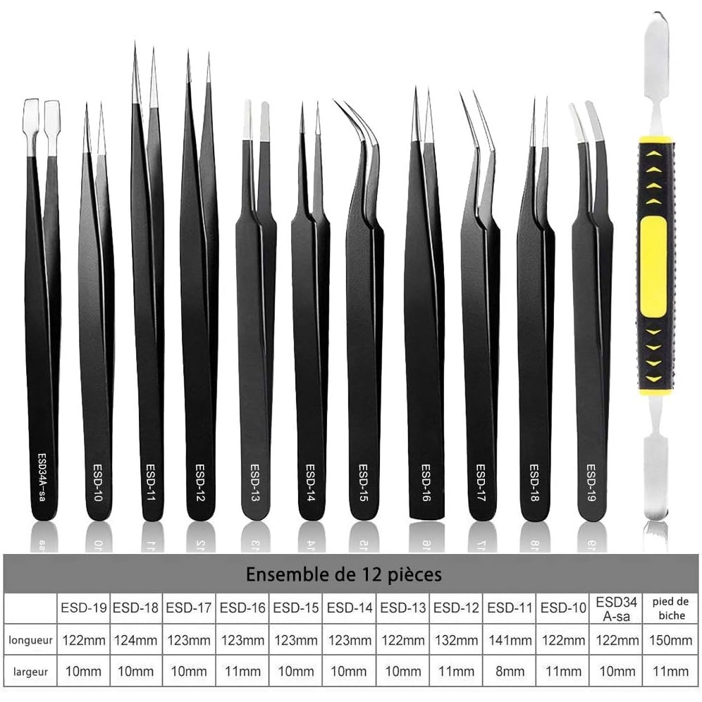 Set pensete, Sunmostar, Inox, Negru - eMAG.ro