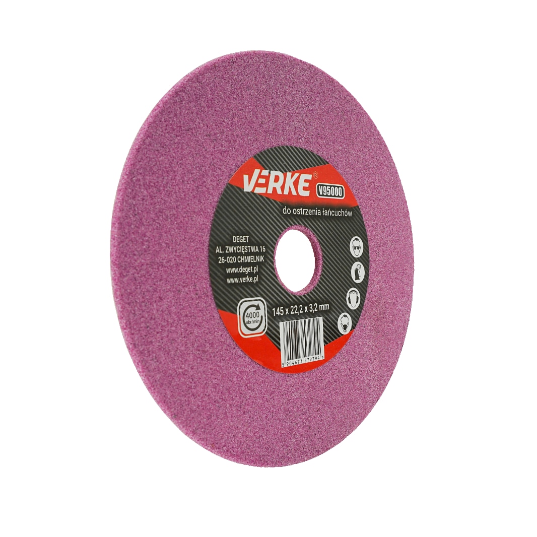 Disc pentru aparat de ascutit lant, 145x22.2x3.2 mm, Verke - eMAG.ro